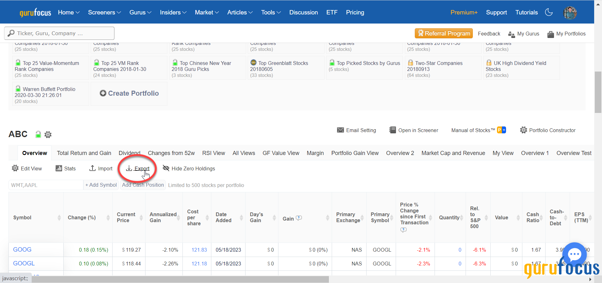 Setting Stock Alerts and Portfolio Update Alerts
